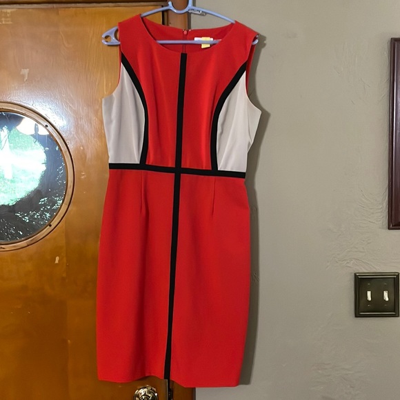 Calvin Klein | Dresses | Red Calvin Klein Work Wear | Poshmark